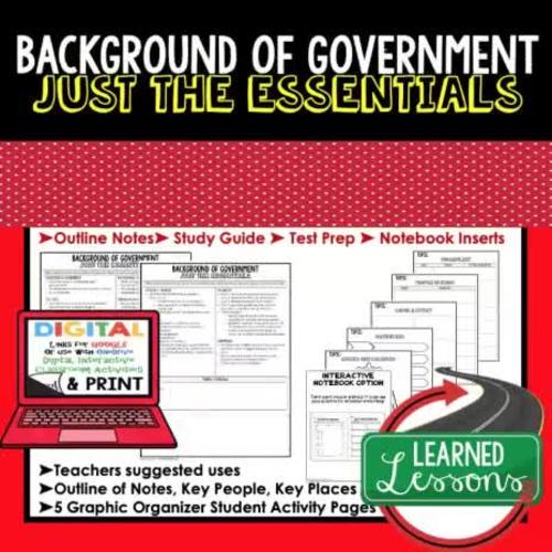 Civics and Government Outline Notes, Civics Bullet Notes Bundle | TpT