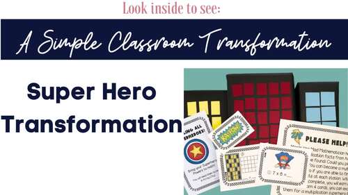 3rd Grade Multiplication Superhero Classroom Transformation Math Review ...