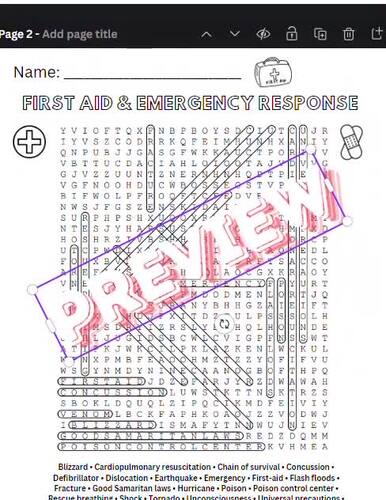 First Aid and Emergency Response Wordsearch Puzzle by Secondary Science HQ