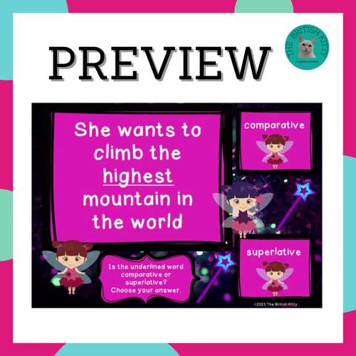 Halloween Fairy Comparative and Superlative Adjectives Boom Cards™