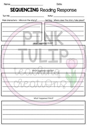 Sequencing Reading Response Package - Templates For Any Book | TPT