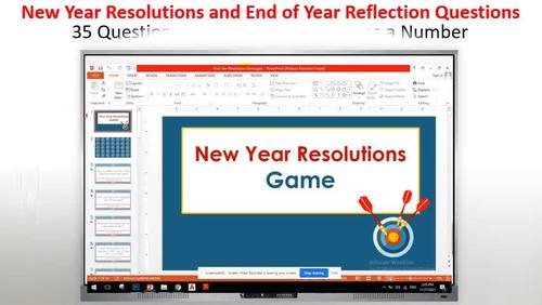 New Year 2023 Resolutions and End of year Reflection Game with the ...