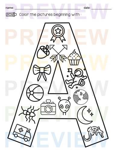 Beginning Sounds Hidden Pictures Worksheets by Primary Polished | TPT