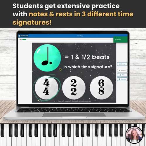 Notes & Rests in 4/4, 6/8 & 2/2 Time Signatures BOOM™ Cards Digital ...