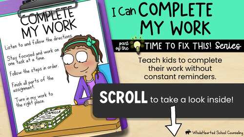 Focus, Stay on Task & Work Completion SEL Executive Functioning ...