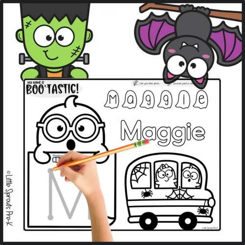 Name Activities for Halloween in PreK, Kindergarten, Preschool | TPT