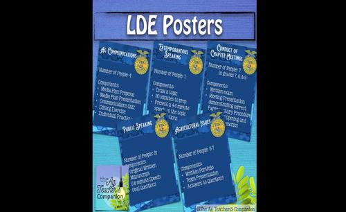FFA LDE Posters - Bulletin Board Ideas, Classroom Decor | TPT