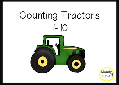 On the Farm: Counting Tractors 1-10 Digital Activity - BOOM CARDS™