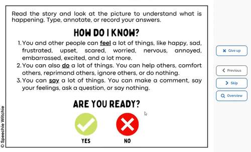 Social Problem Solving Using Short Stories for Speech Therapy Boom Cards