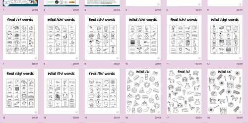 Speech Articulation Activities for /s, z, sh, ch, dg, th/ by ...
