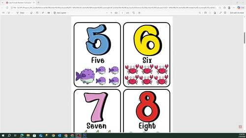 Sea Animals Number Flashcards 1–30 | Colorful Printable Counting Cards ...