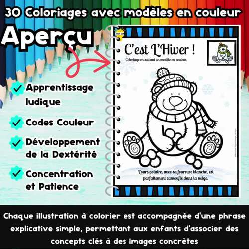 TOUT SUR… l’Hiver par les Coloriages by Nemoland - Apprentissage par le jeu