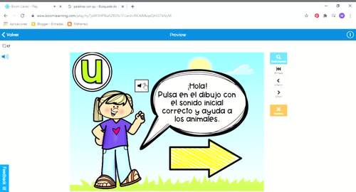 BOOM CARDS: VOCAL U | Sonidos iniciales | Vowels in Spanish | Distance ...