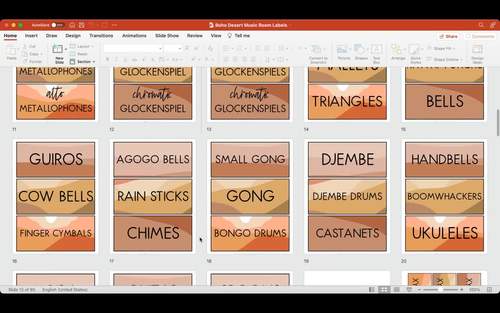 Music Room Labels | Boho Desert Music Room Decor by musicpluscoffee