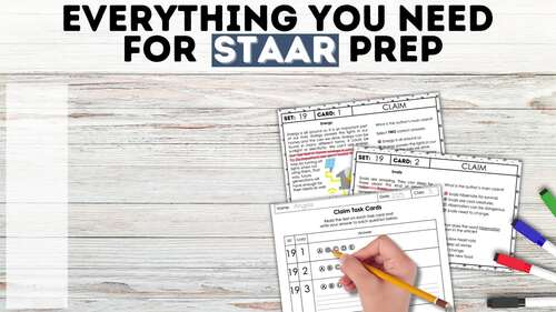 STAAR Author's Claim & Evidence Task Cards Identifying Claims Evidence ...