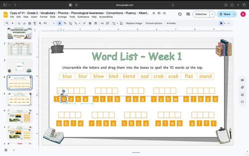 Grade 2 - Conventions & Vocabulary - Google Lesson Slides - Alberta ...