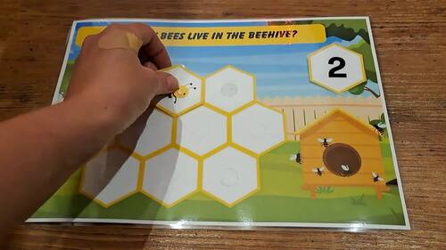 Bee Preschool Early Maths Skills Counting 1-10 10 Frame Activity Centres