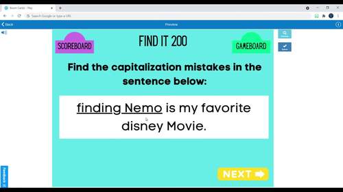 Capitalization and Punctuation Quiz Show Boom Cards by Hands on ...