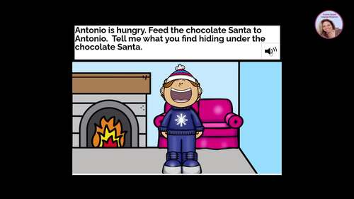 Feed Antonio the Chocolate Santa – Four Syllable Word Speech Activity