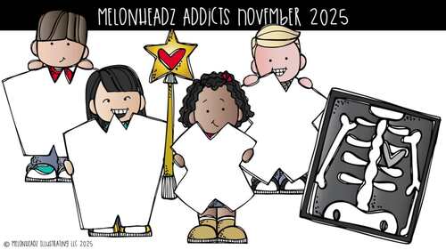 Melonheadz Addicts November 2025 clip art, Alphabet Mini by Melonheadz ...