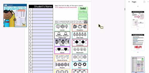Name Writing Practice Student Sign-In Sheets Editable | TPT