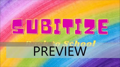 Subitize - Back to School (video) by The Teacher Rex | TPT