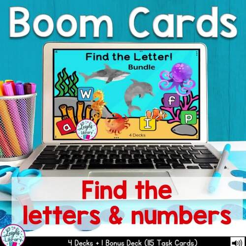 Boom Cards™ Find the Hidden Letter and Number, 5 Deck Set by Leigh's ...