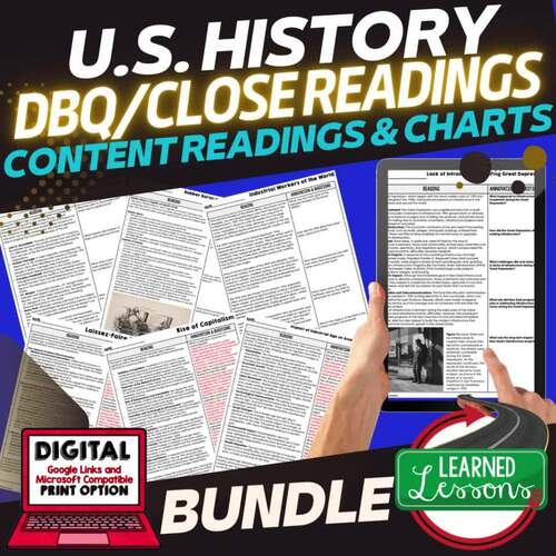 1920s DBQ Close Reading Textbook Replacement Google Print | TPT
