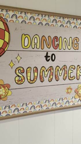 Disco Summer Bulletin Board - Groovy Printable Decor by Teaching Confidence