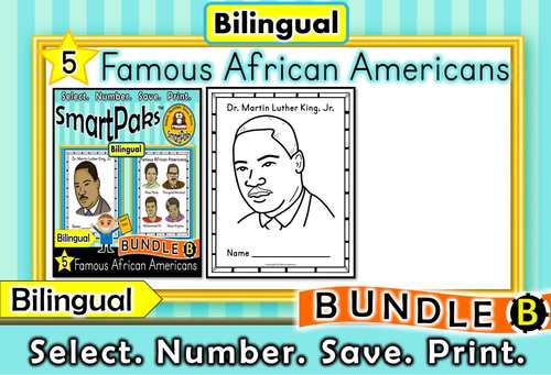 5 Famous African Americans BILINGUAL SmartPaks™ Bundle B: Black History