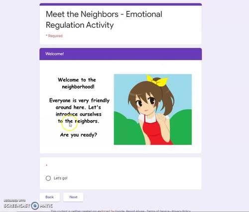 Meet the Neighbors - Emotional Regulation Activity by Kerri the COTA