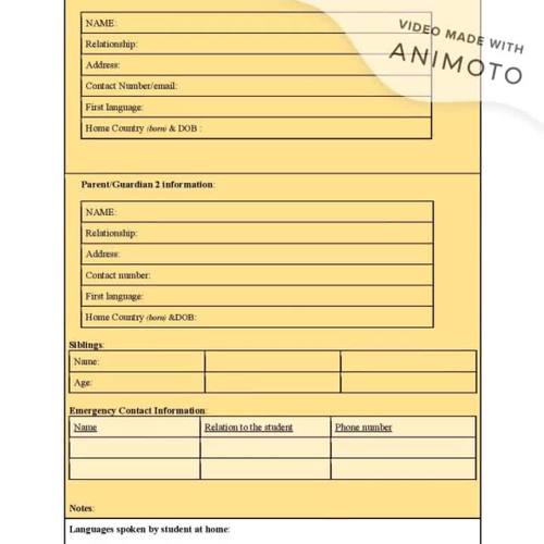 ESL STUDENT FACT SHEET - ELL by Crista's Printables | TPT