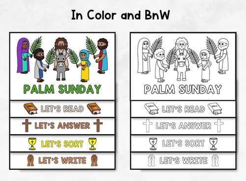 Jesus' Triumphal Entry Palm Sunday Bible Flipbook Craft Activity Sunday ...