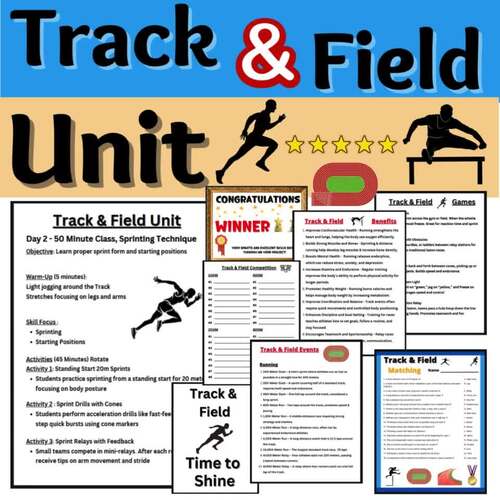 Track & Field Unit PE Physical Education Class Lesson Plans Resource