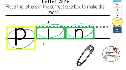 Occupational Therapy Teletherapy: Letter Size Sort CVC WORDS SET 2 Boom ...