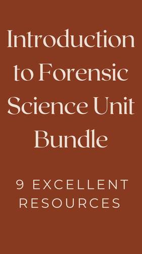 Introduction to Forensic Science Unit Bundle (Printable & Digital)