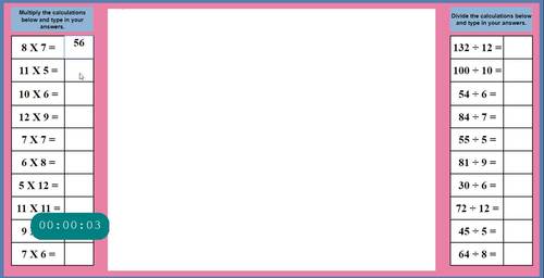 Digital Pixel Art NO PREP - Diplodicus Multiplication and Division to ...