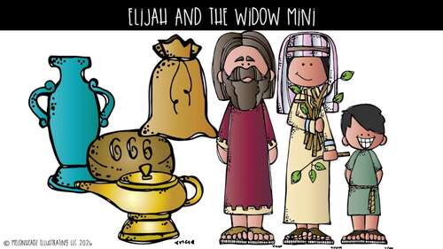 Elijah and the Widow clip art, Bible Mini by Melonheadz Clipart | TPT