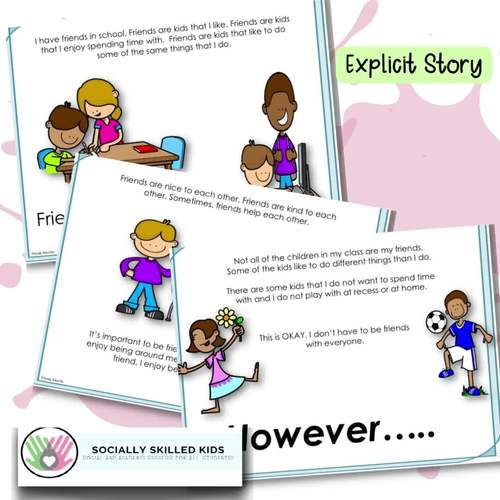 Friendship - Social Skills Stories & Activities - Pack 5 - For K-2nd Grade