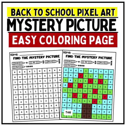 ️ Back to School Mystery Picture Summer Math Color by number matching ...