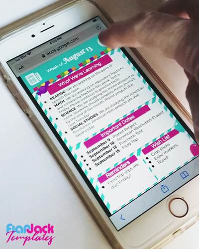 Parent Communication Google Slides Template | Smart Class App Website ...