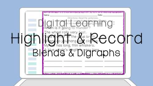 Consonant Blends and Digraphs for Digital Word Work Activities Google ...