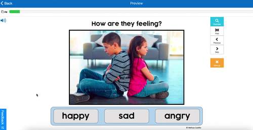 Label the Emotion: Happy, Sad, Angry | Boom Cards by ABA Learning Corner