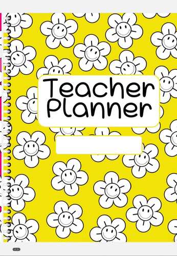 Smiley Daisy Digital Teacher Planner by The Polka Dotted Line | TPT