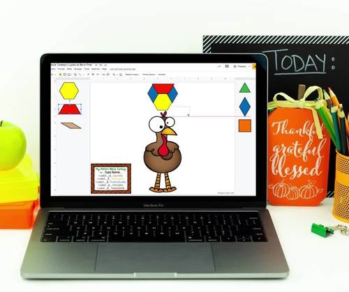 Pattern Block Turkeys by Lucky to Be in First by Molly Lynch | TpT