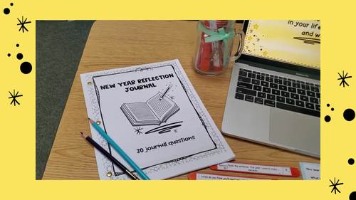 New Year Reflection Questions Journal by AV The School Social Worker