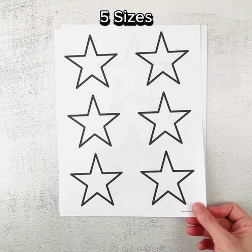 Bold Star Templates | 2D Star Shapes for Tracing, Math, Crafts ...