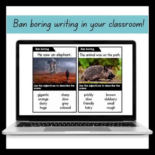 Ban Boring Writing | Writing Prompts | Writing Success | TpT