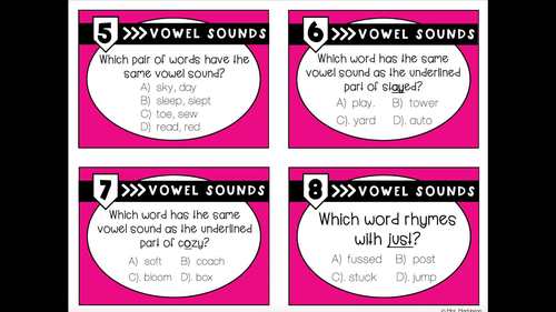 Vowel Sounds Task Cards | Print and Digital | Google Slides ™ by Mrs ...