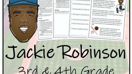 Jackie Robinson Close Reading Comprehension Activity | 3rd Grade & 4th ...